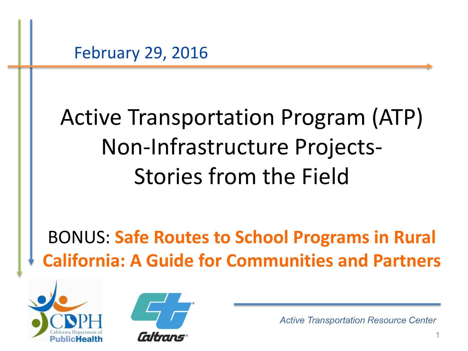 Active Transportation Program (ATP) Non-Infrastructure Projects ...